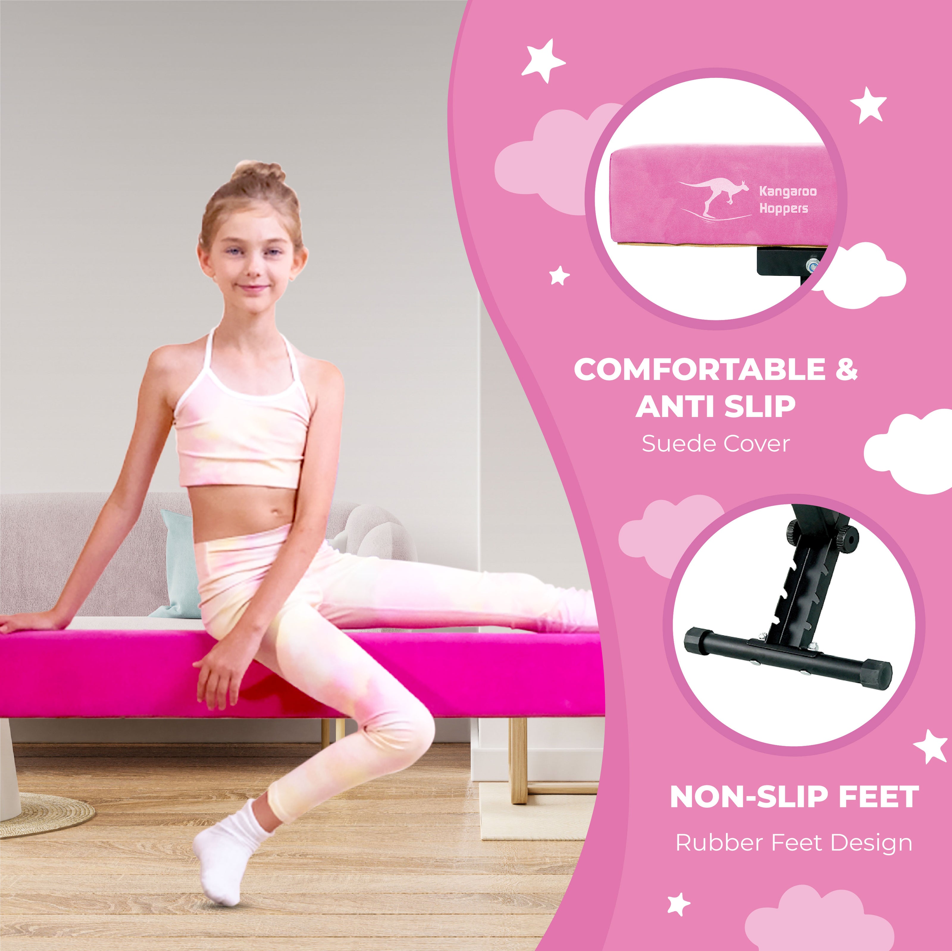8ft Balance Beam - Gymnastic Equipment for Kids | Kangaroo Hoppers